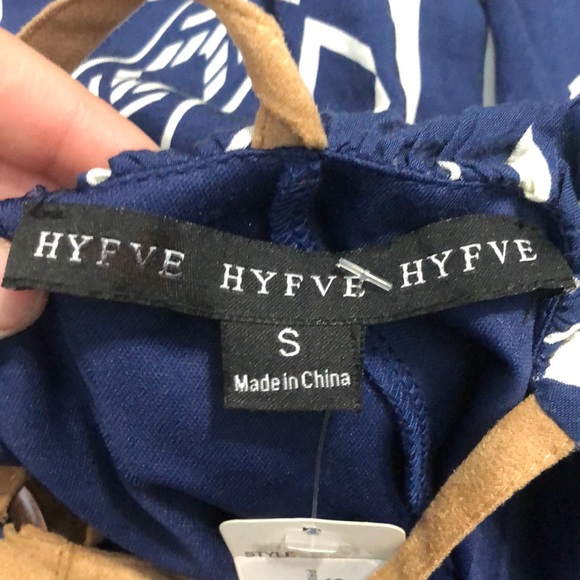 HYFVE | Dresses | Nwt Hyfve Blue Dress With Suede Straps Size Small ...